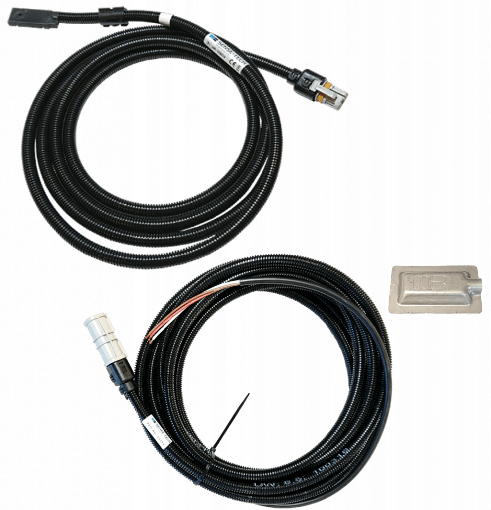 Axle load sensor for spring suspended trucks