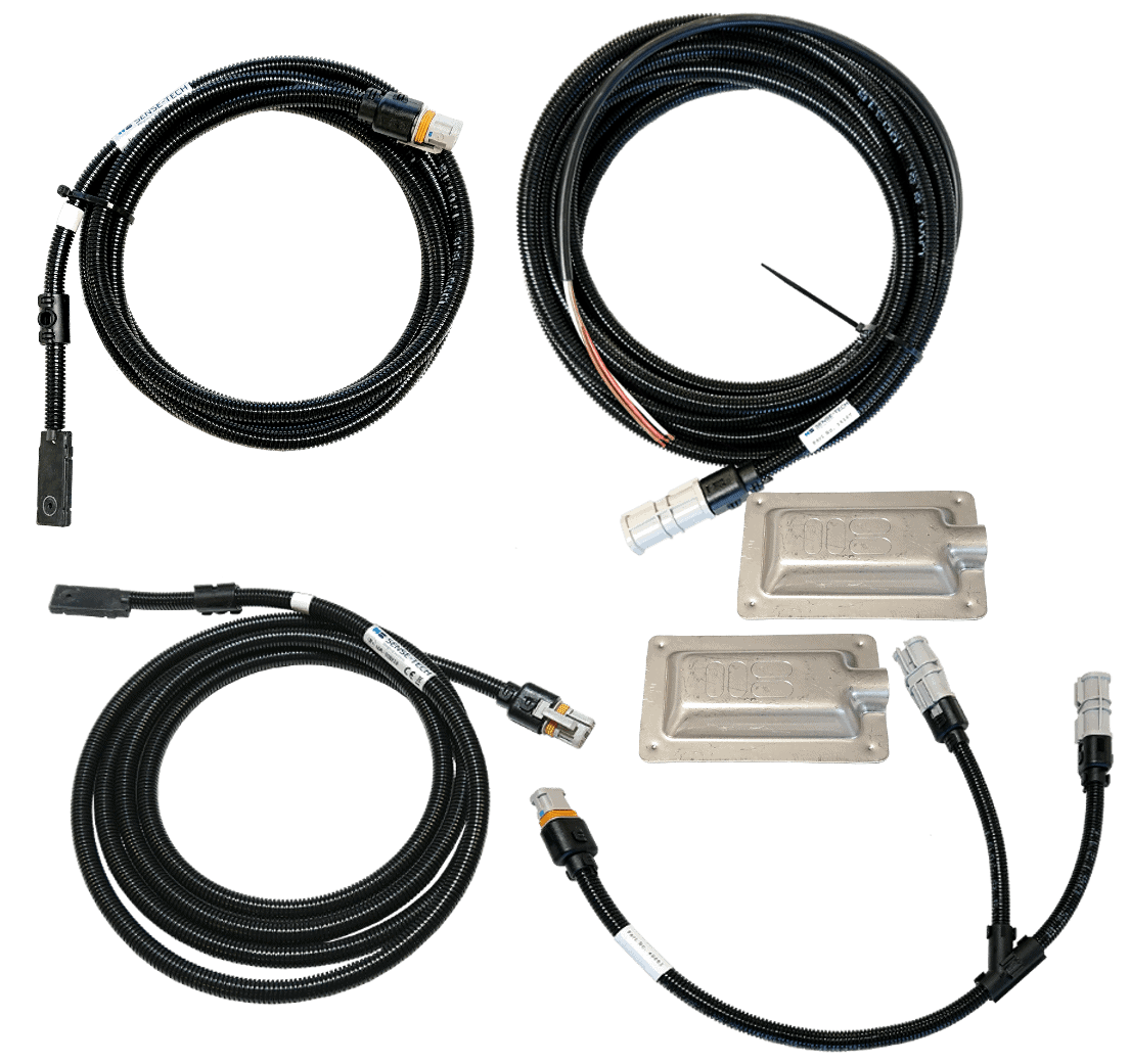 Axle load sensor for spring suspended trucks